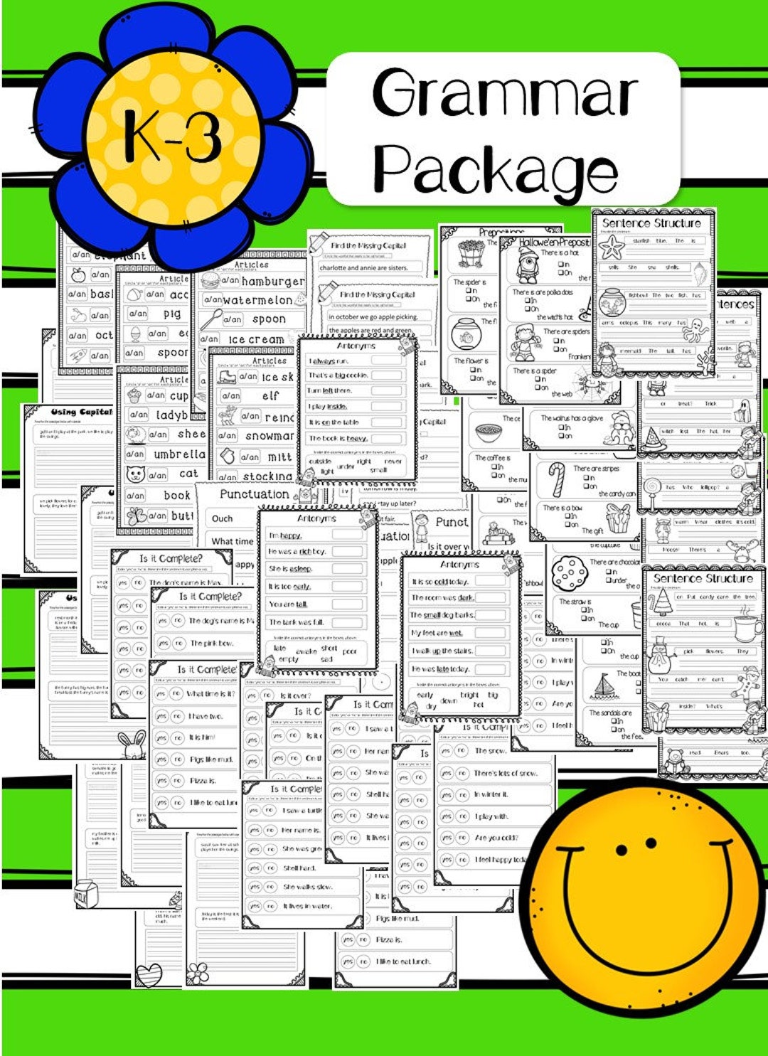 K-2 Grammar Package - Etsy