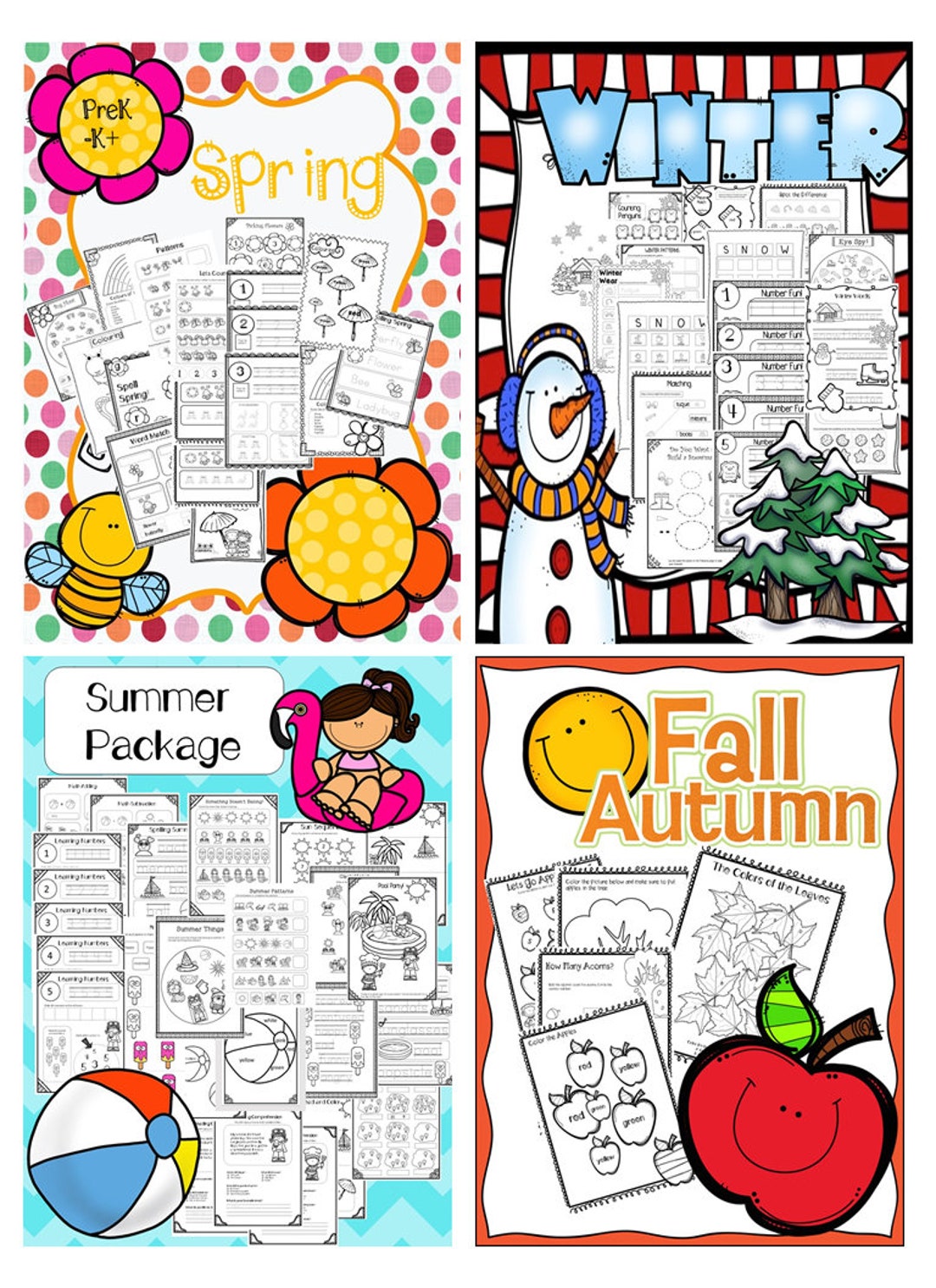 Prek+ Seasons Package - Etsy