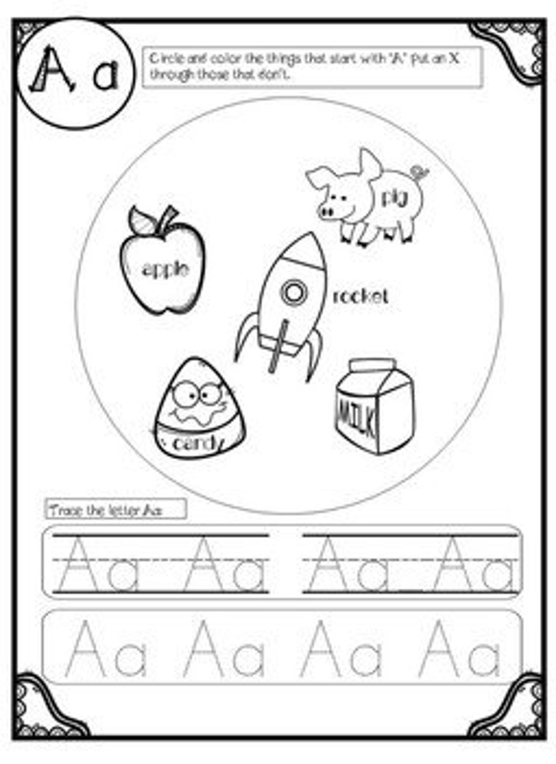 Alphabet Worksheets - Etsy