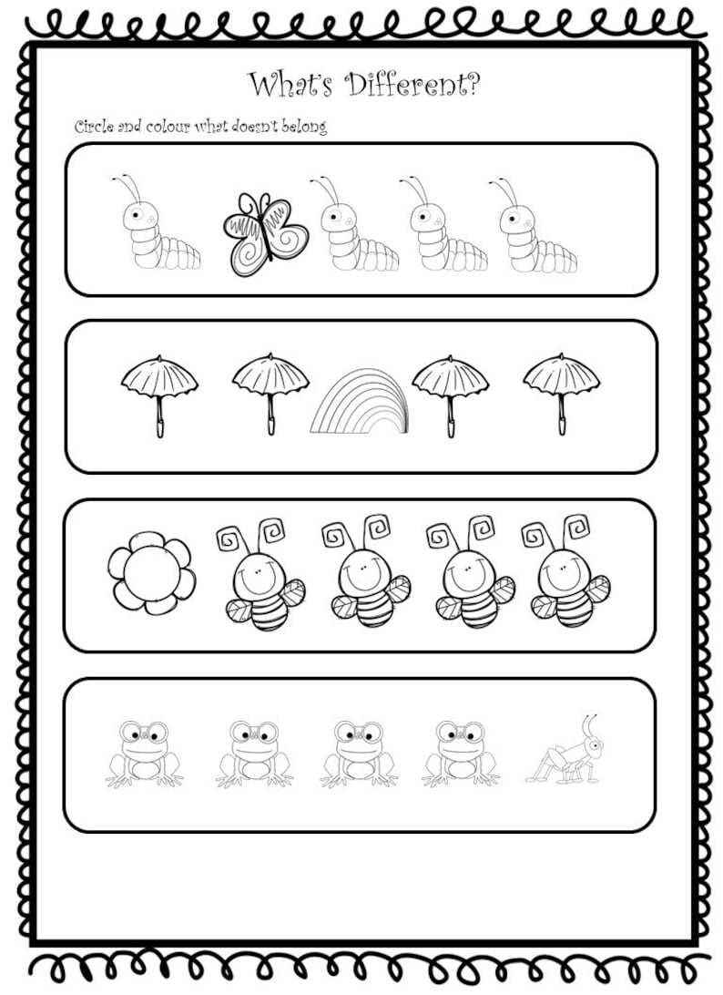 Prek-k+ Spring Worksheet Package - Etsy