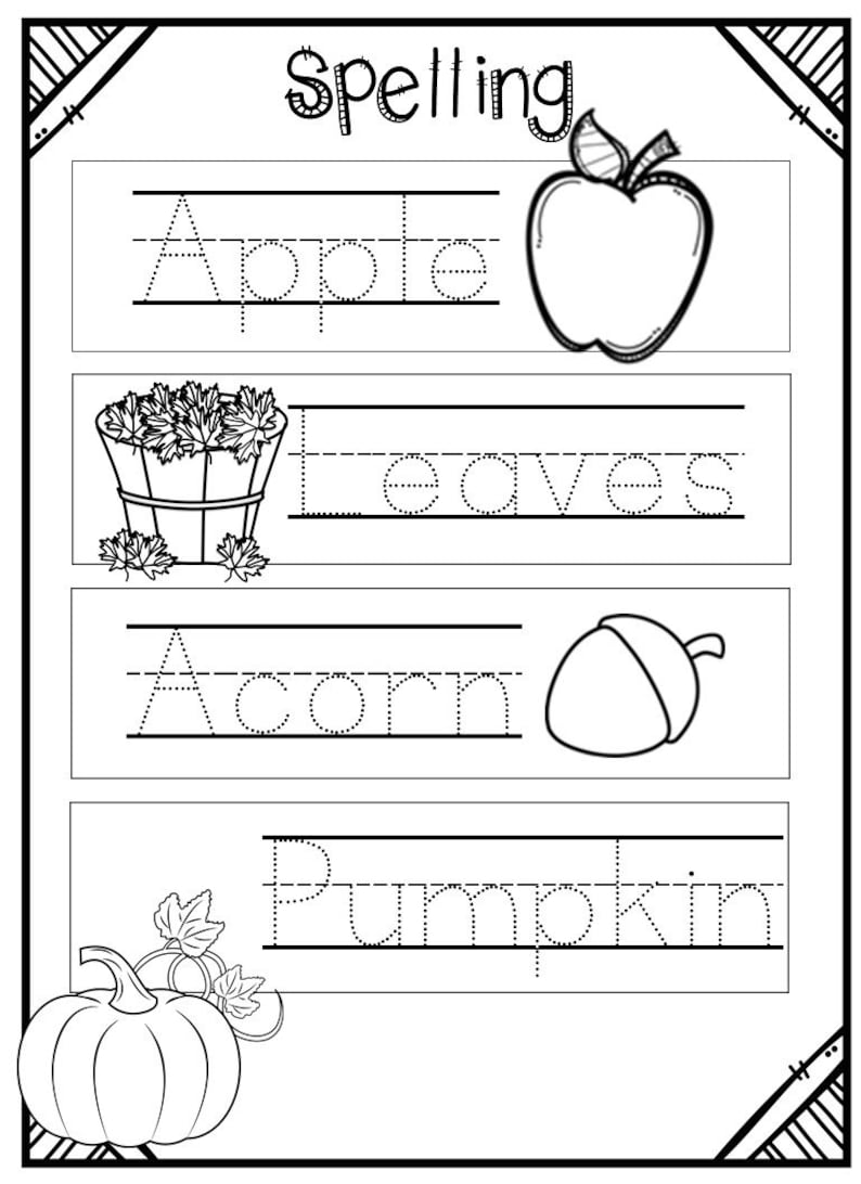 Apple Picking: Fall Worksheets - Etsy