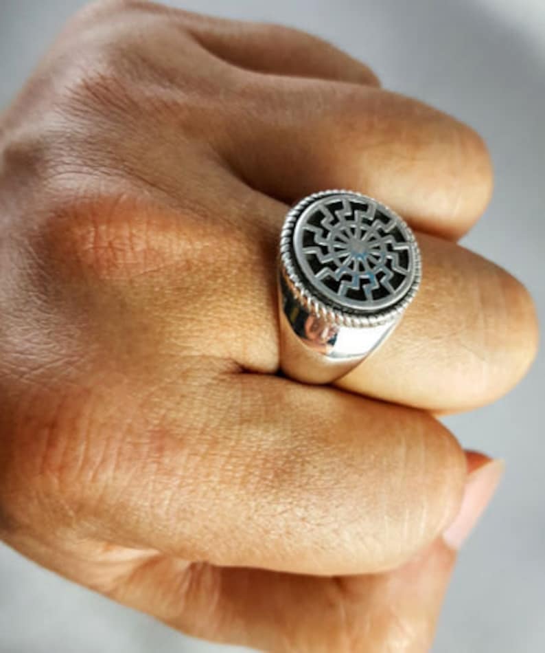 Sonnenrad German Schwarze Sonne Black Sun Wiccan Sterling - Etsy