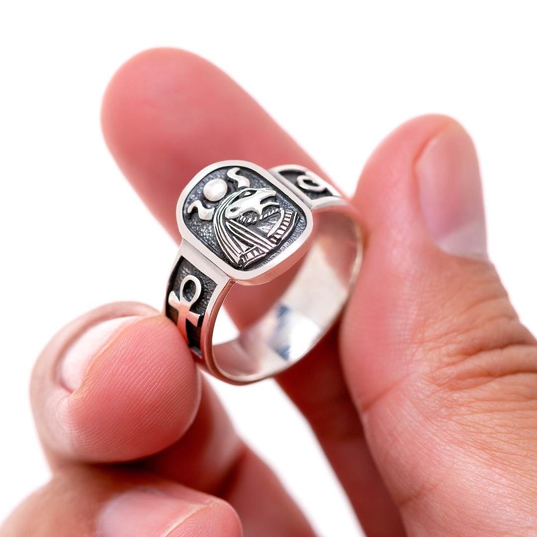 Royal Wadjet Lion Goddess Sekhmet Ankh 925 Sterling Silver Egyptian ...