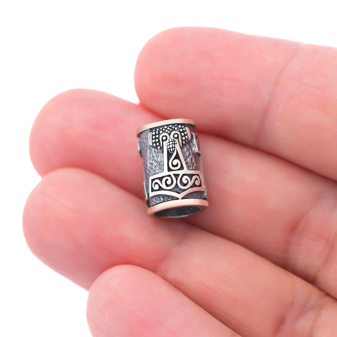 Viking Thor Hammer Mjolnir Sterling Silver 925 Handcrafted Pagan Beard ...