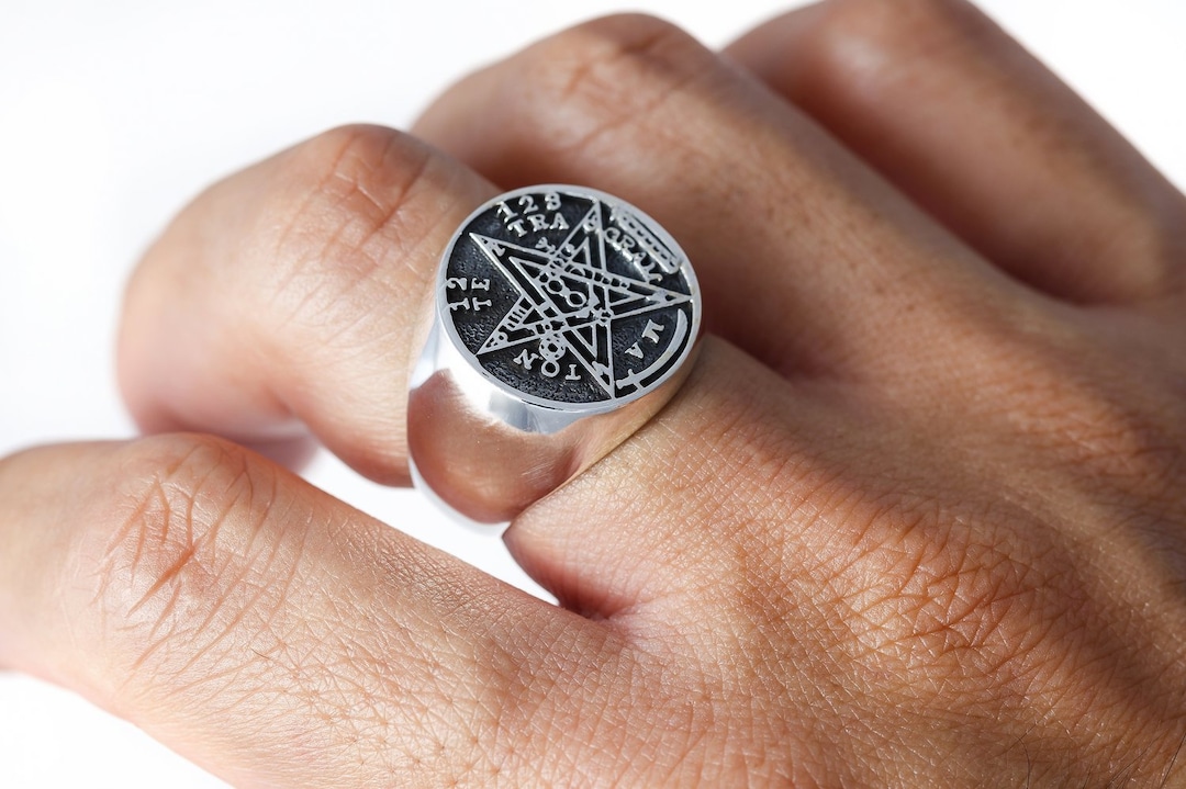 Tetragrammaton Ceremonial Magic Seal of Solomon Unisex Sterling Silver ...