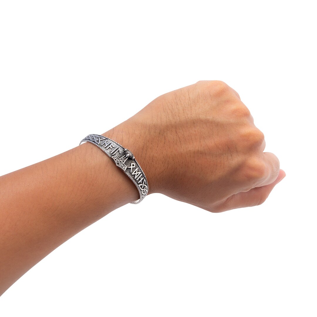 Thor Hammer Mjolnir Hail Odin Runes Infinity Knots Sterling Silver 925 ...