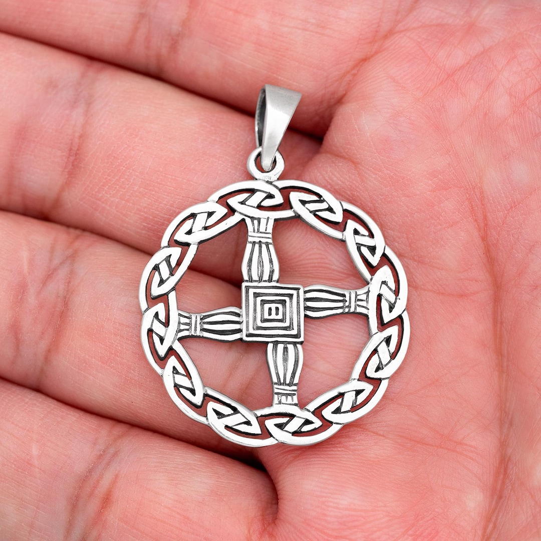 Saint St. Brigid's Cross Infinity Knots Sterling Silver 925 Handcrafted ...
