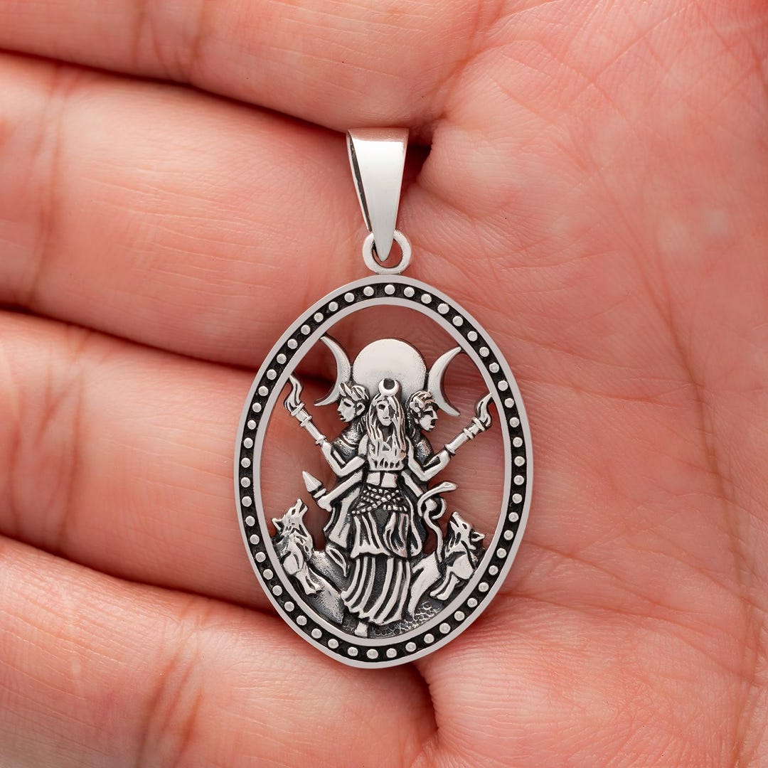 Triple Moon Deity Goddess Sterling Silver 925 Handcrafted Witchcraft ...
