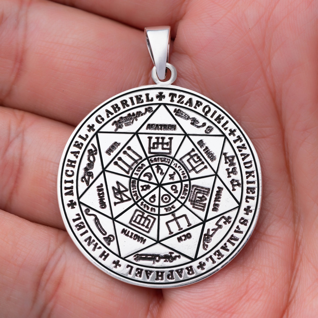 The Seal of the Seven Archangels Solomon Tetragrammaton Sterling Silver ...