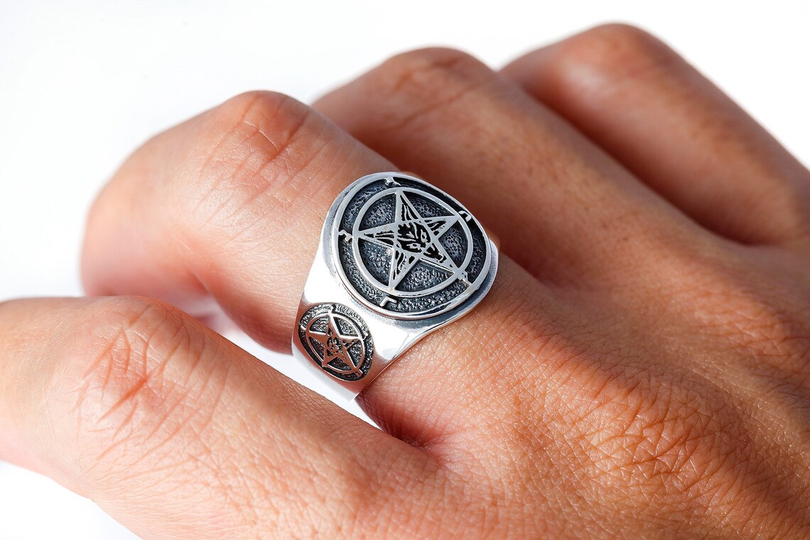 Sigil of Baphomet Inverted Pentagram Sterling Silver 925 | Etsy