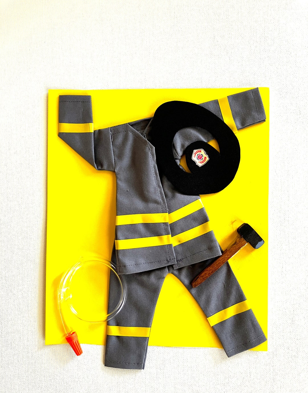Elf Fireman Uniform With Axe and Hose Set, for Elf Dolls, Doll Clothing ...