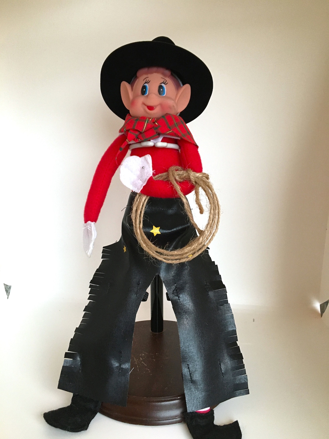 Elf Fringed Chaps, Cowboy Hat, Lasso, Scarf Set; Rodeo, Cowboy Outfit ...