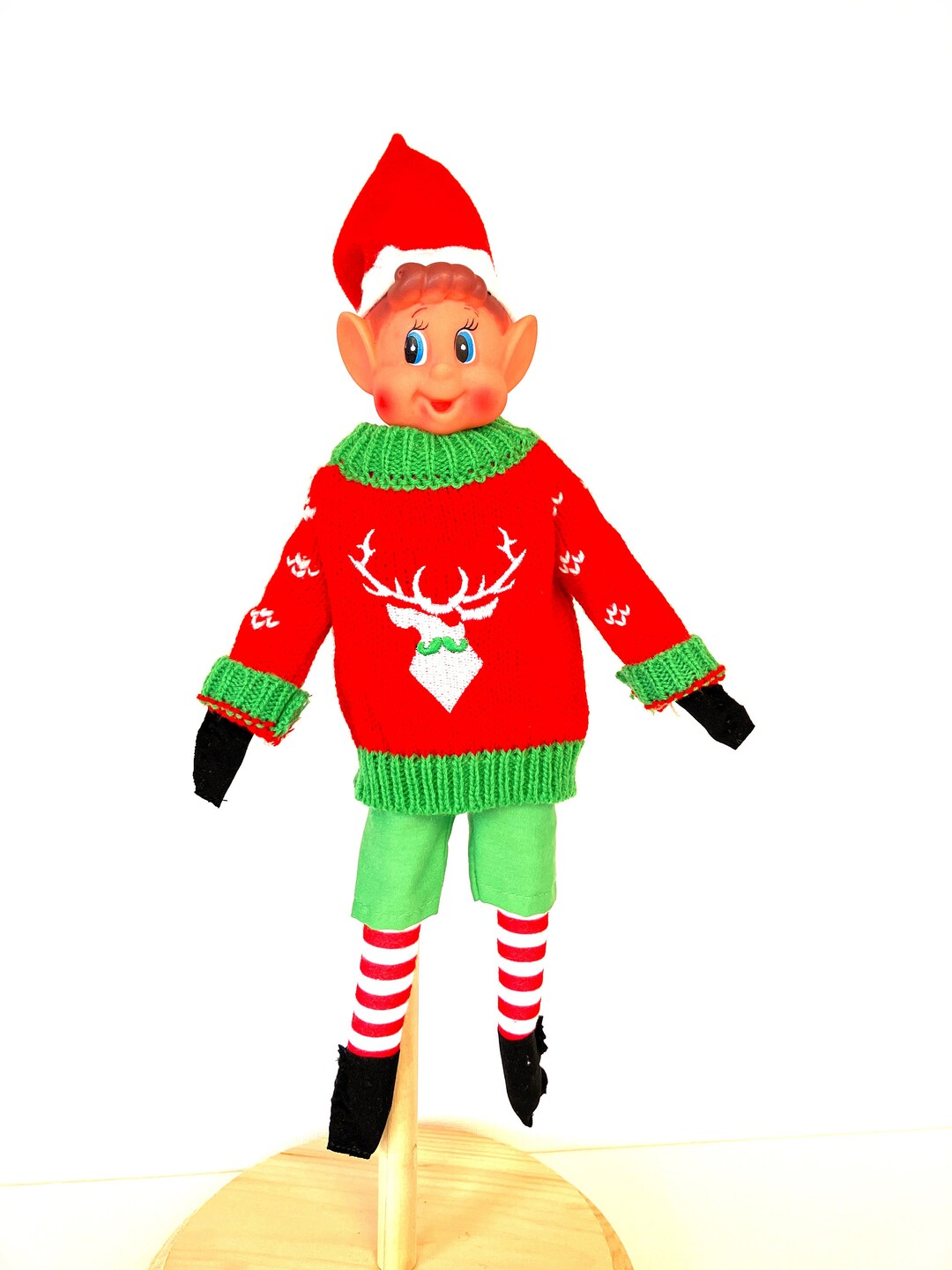 Elf Sweater and Shorts Set, Outfit, Christmas, Elf Doll Clothing ...