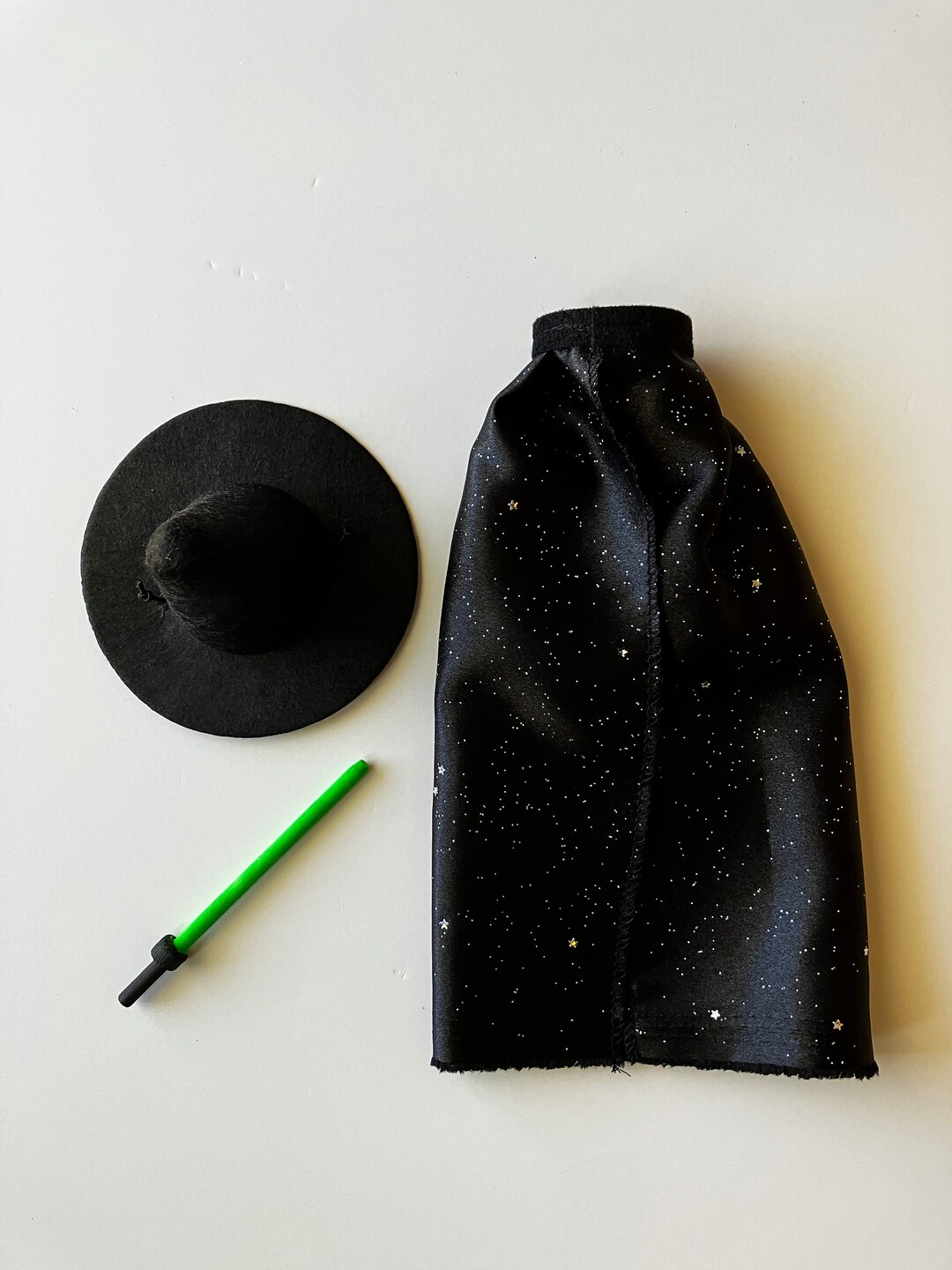 Elf Invisibility Cloak, Witches Hat, Magic Wand Set, Doll Clothes, Prop ...