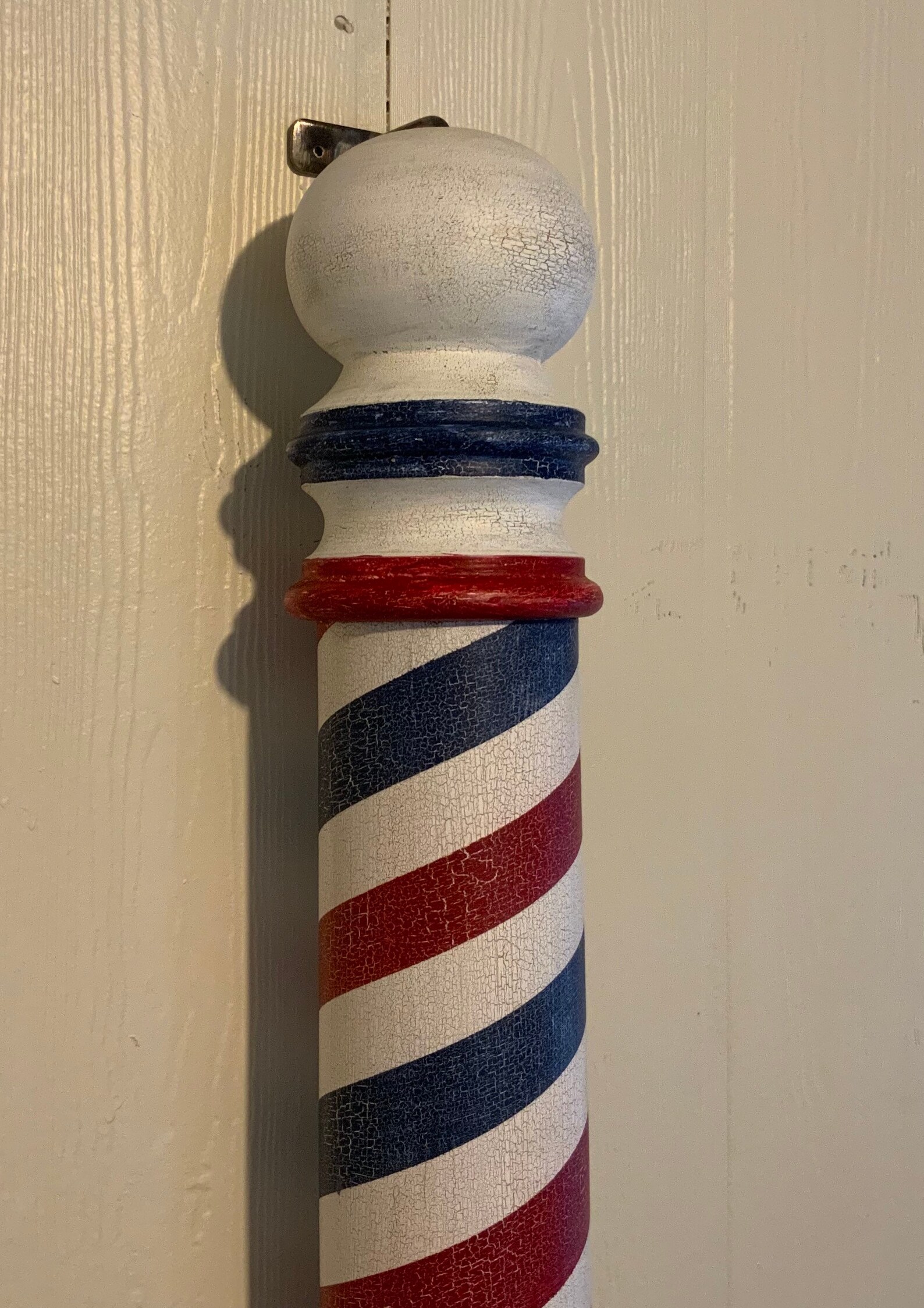 Barber Pole Rustic Finish hand Turned From Solid Poplar and - Etsy