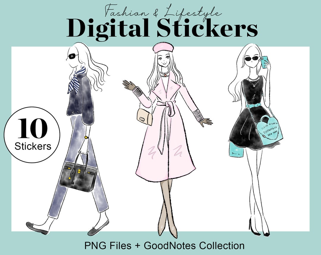 Fashion & Lifestyle Digital Stickers for Goodnotes Digital Planner ...