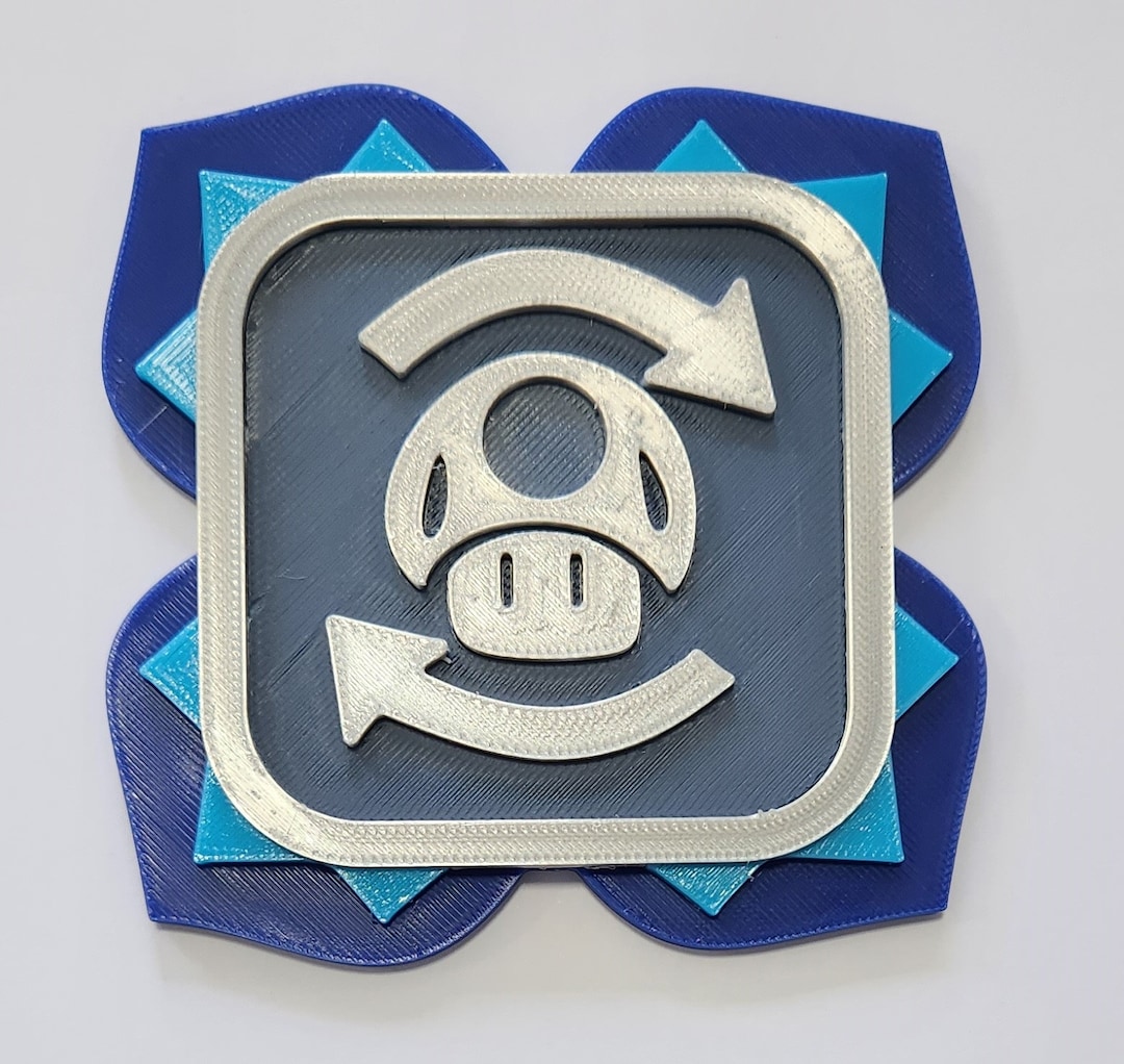 3D Printed Super Mario Bros Wonder Badge Auto Super Mushroom Badge ...