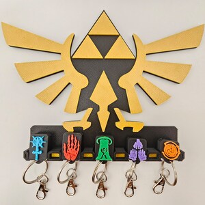 3D Printed Zelda Triforce TOTK Abilities Keychain - Etsy