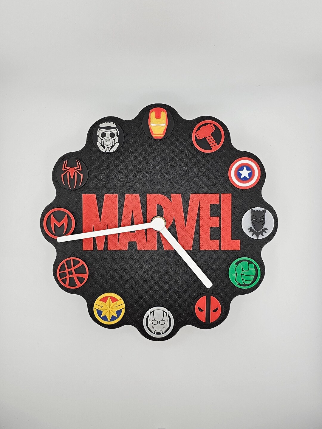 3D Printed Marvel Wall Clock - Etsy