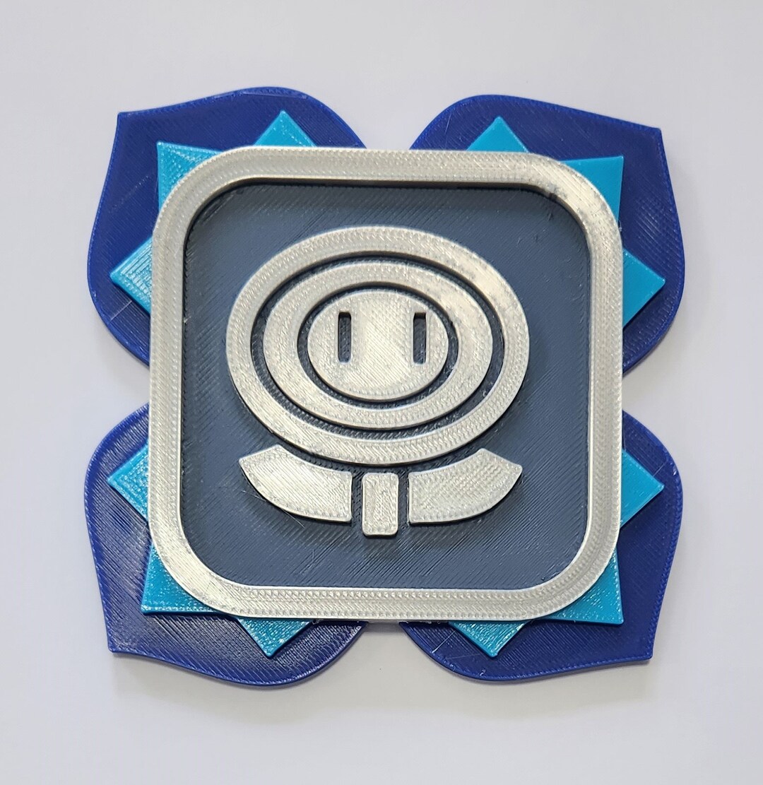 3D Printed Super Mario Bros Wonder Badge Fire Power Badge Coaster - Etsy