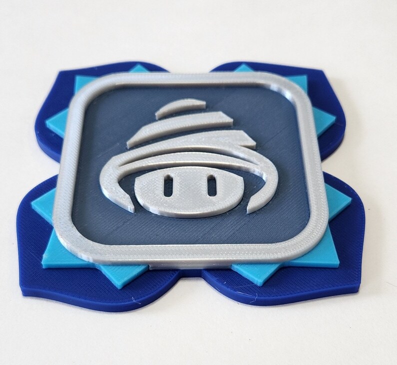3D Printed Super Mario Bros Wonder Badge Drill Power Badge Coaster ...