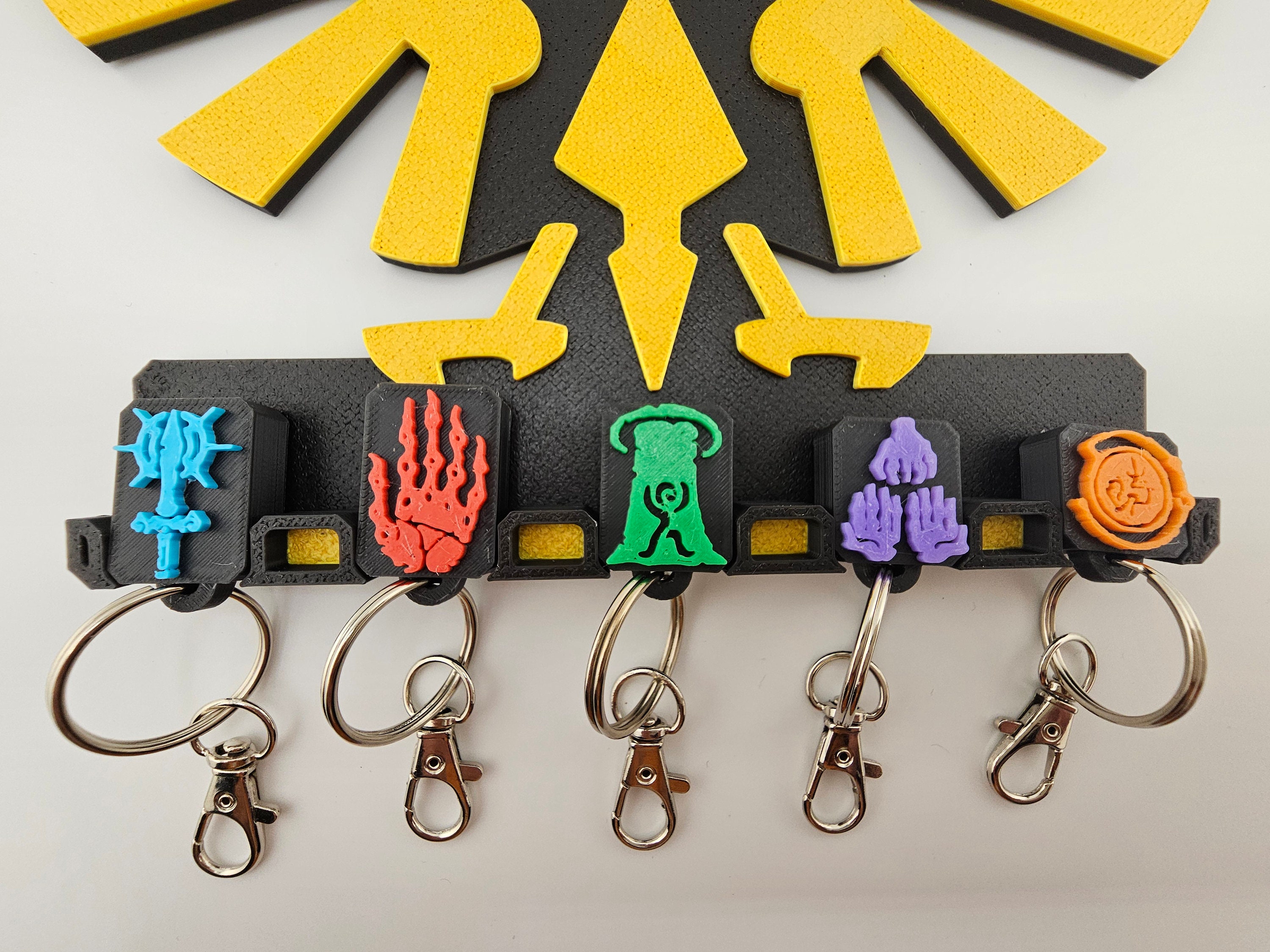 3D Printed Zelda Triforce TOTK Abilities Keychain - Etsy
