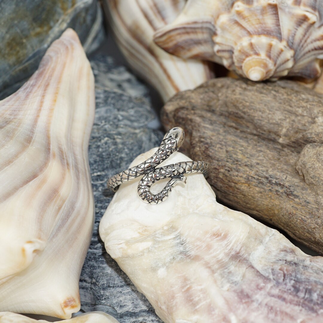 Snake Ring Sterling Silver (.925) • Snake Jewelry • Serpent Ring ...
