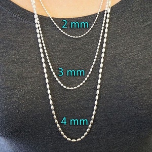 Sterling Silver Rice Bead Chain: Charleston Gold Necklace, Bracelet ...