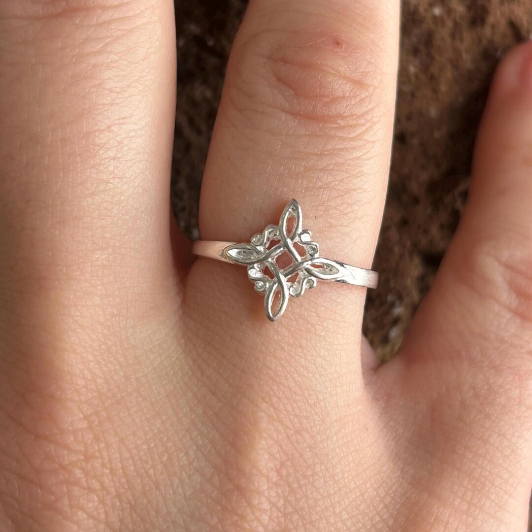 Sterling Silver 925 Witches Knot Ring Dainty LIMITED - Etsy