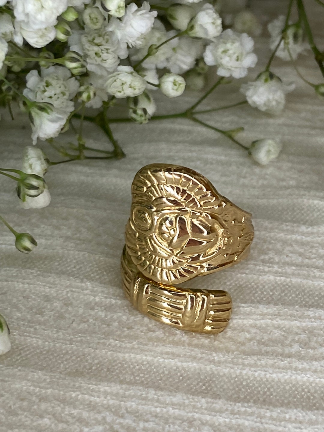 Antique Egyptian Gold Spoon Ring Statement Ring Spoon REPLICA - Etsy