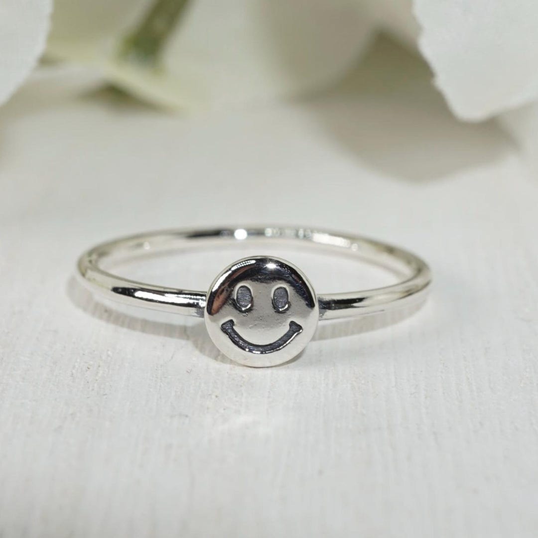 Sterling Silver Happy Face · Smiley Face Ring · Smile · Sterling Silver ...
