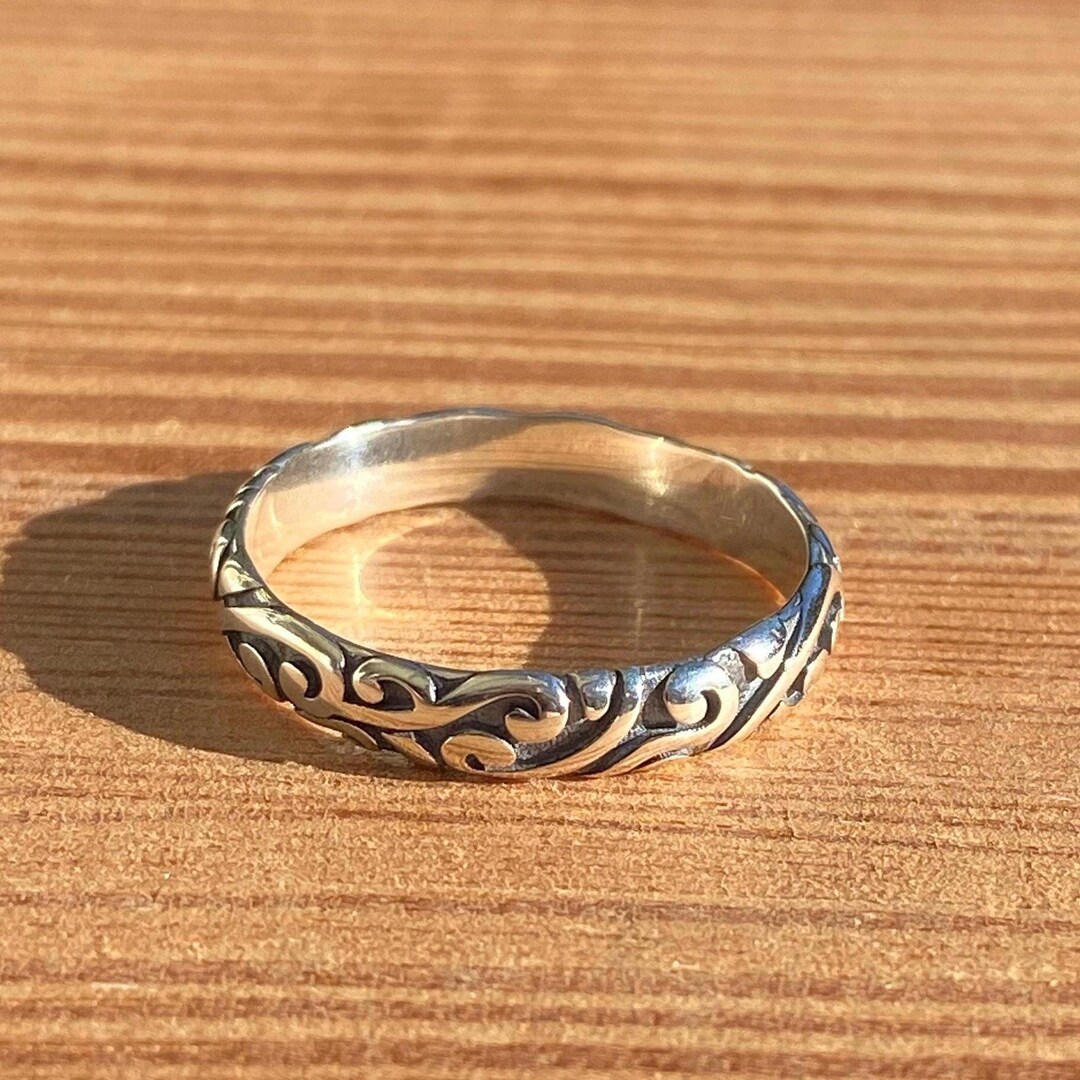 Sterling Silver Filigree Stackable Ring · 925 - Etsy