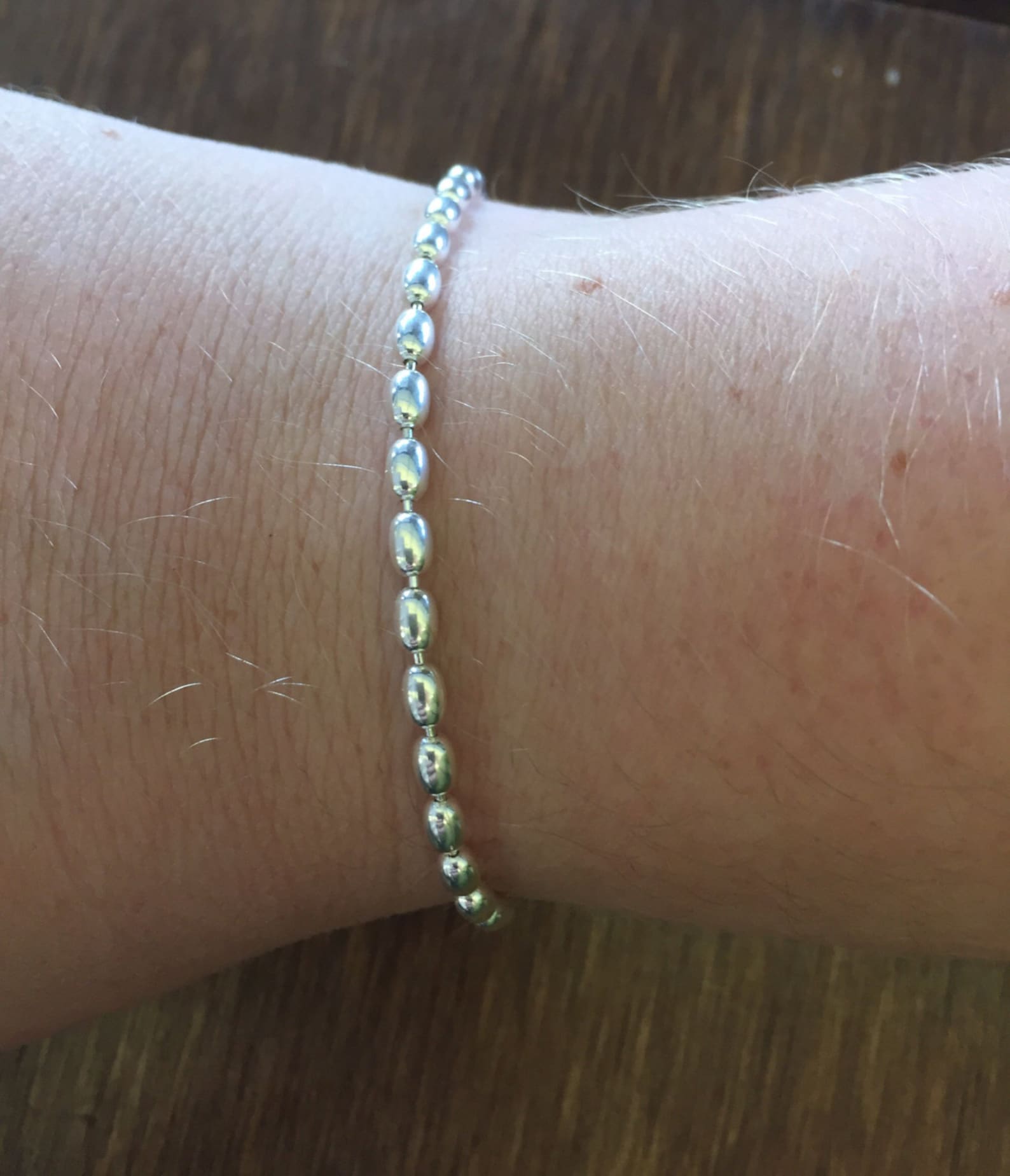 4mm Charleston Rice Beads Necklaces Sterling Silver .925 - Etsy