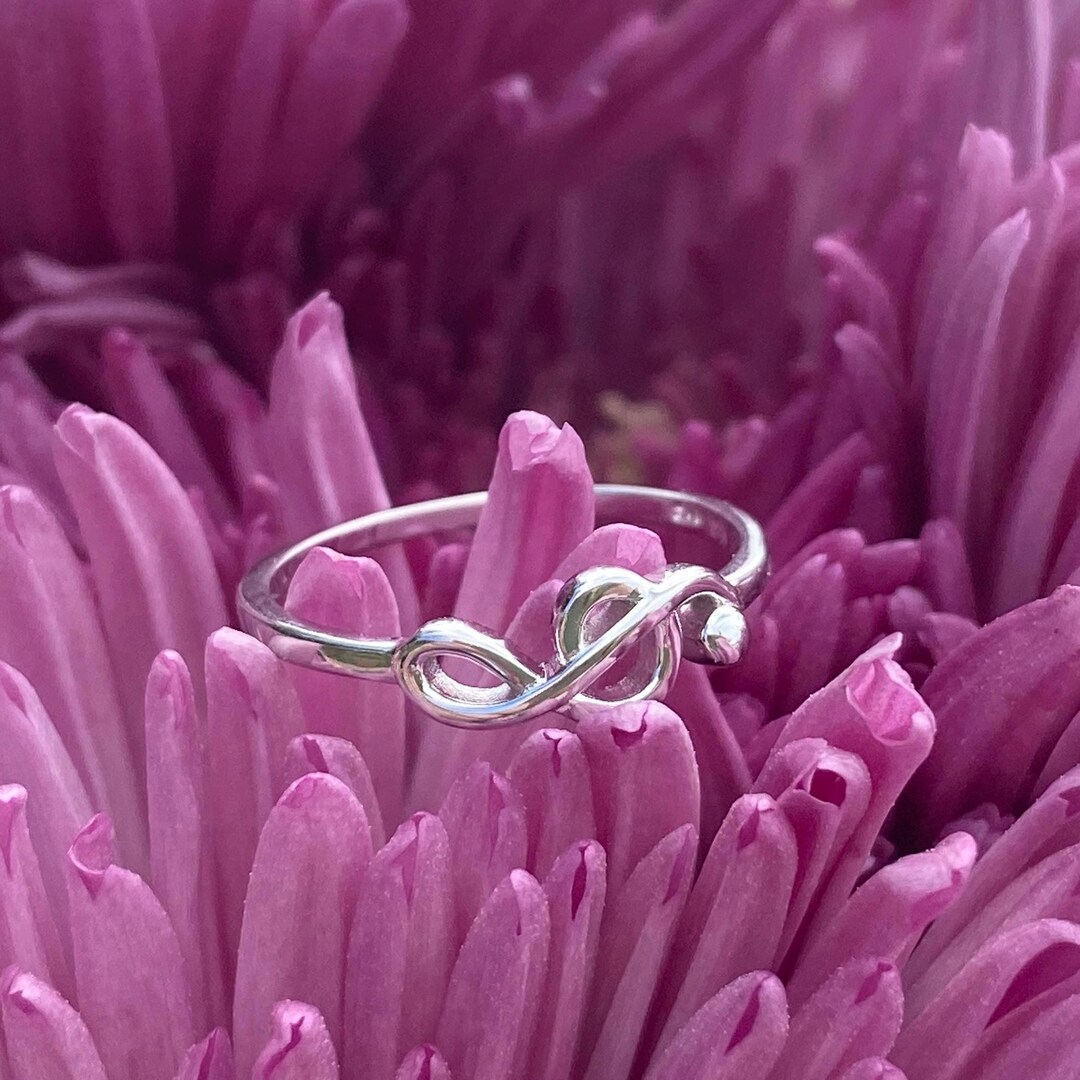 Sterling Silver Treble Clef G Clef Music Ring 925 - Etsy