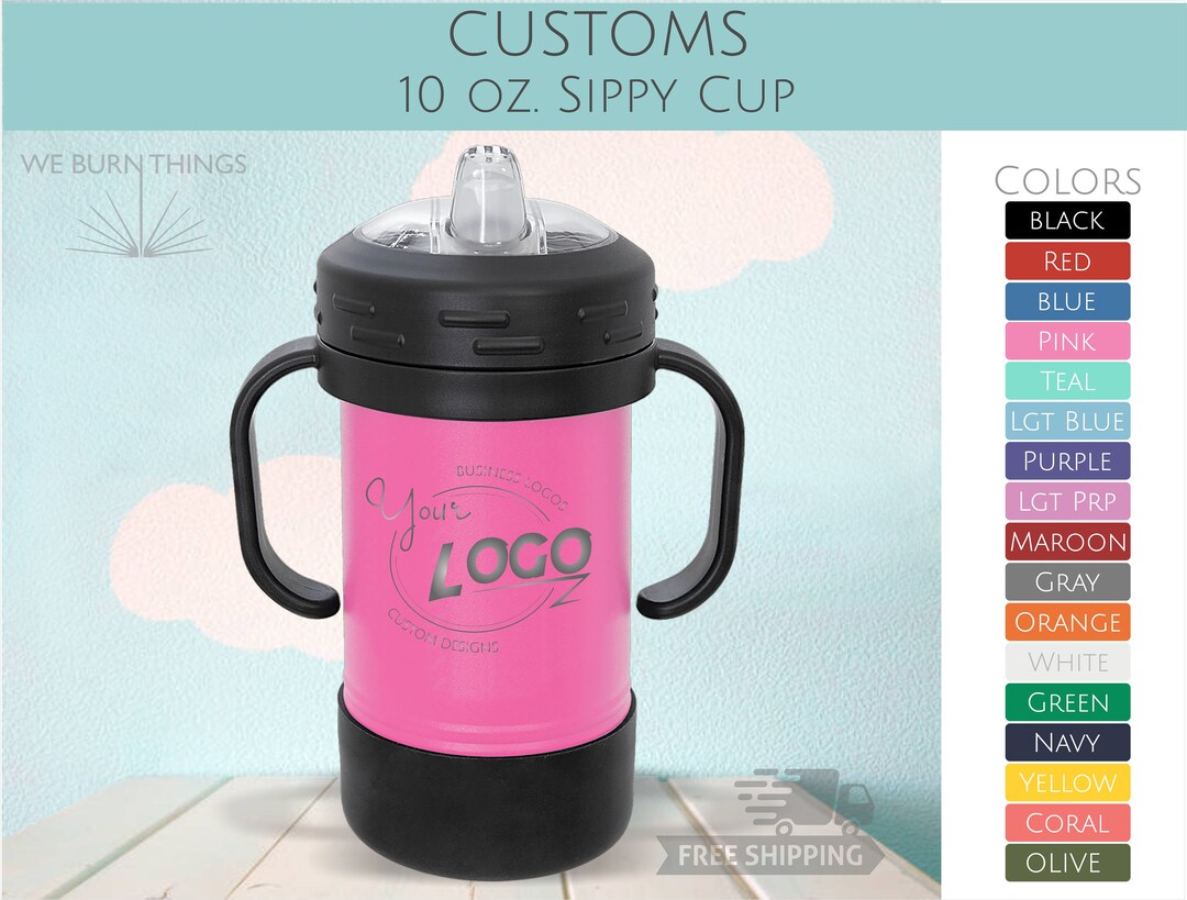 Custom Engraved Sippy Cup - FREE SHIPPING - Company and Event Logos on ...