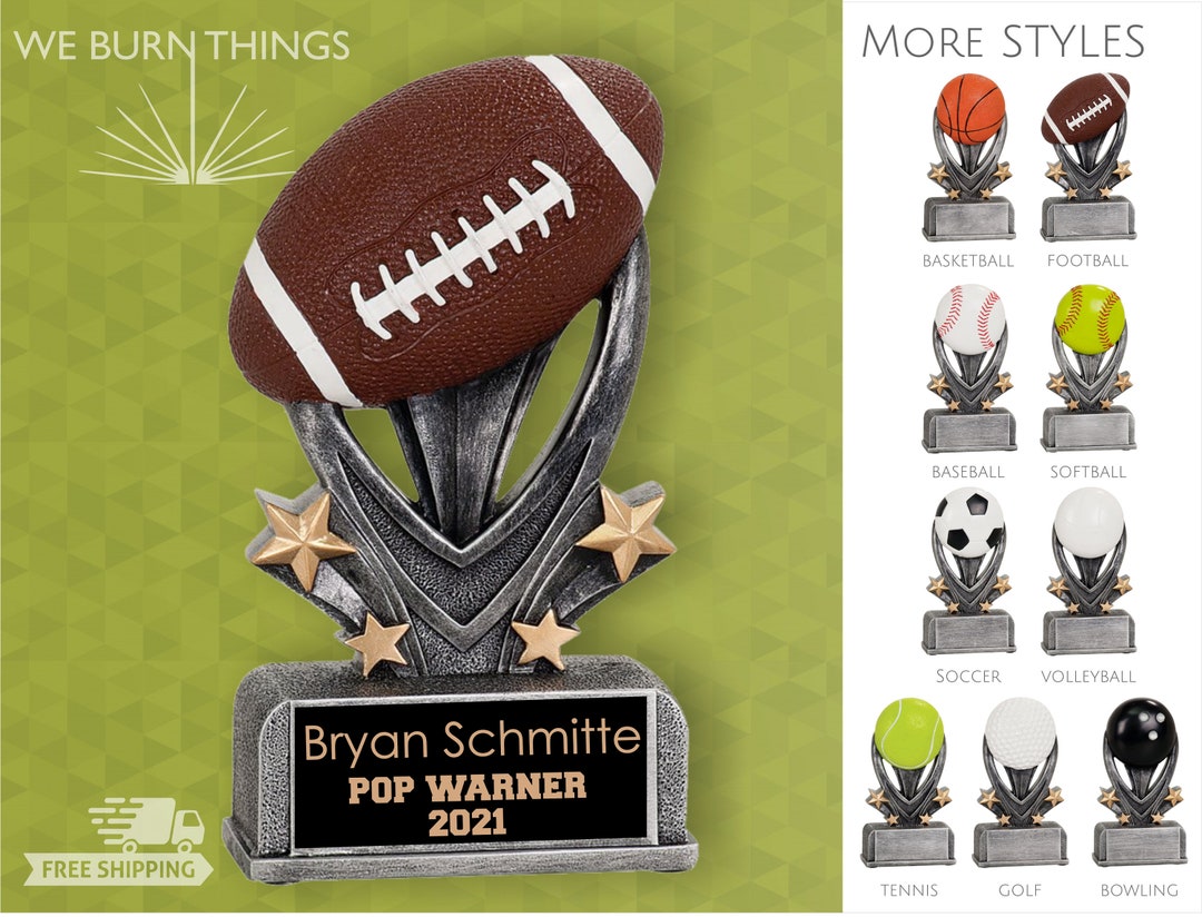 FOOTBALL TROPHY - Sport Resin Trophies - Free Shipping - Custom ...