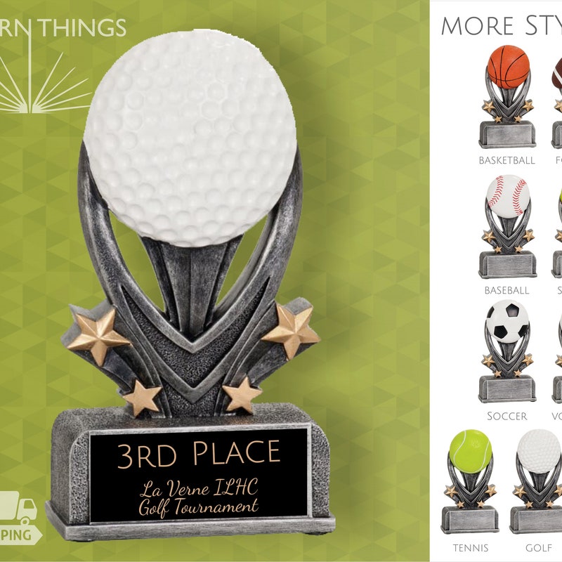 Golf Trophy - Etsy