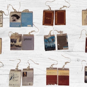 Custom Mini Book Earrings - Etsy