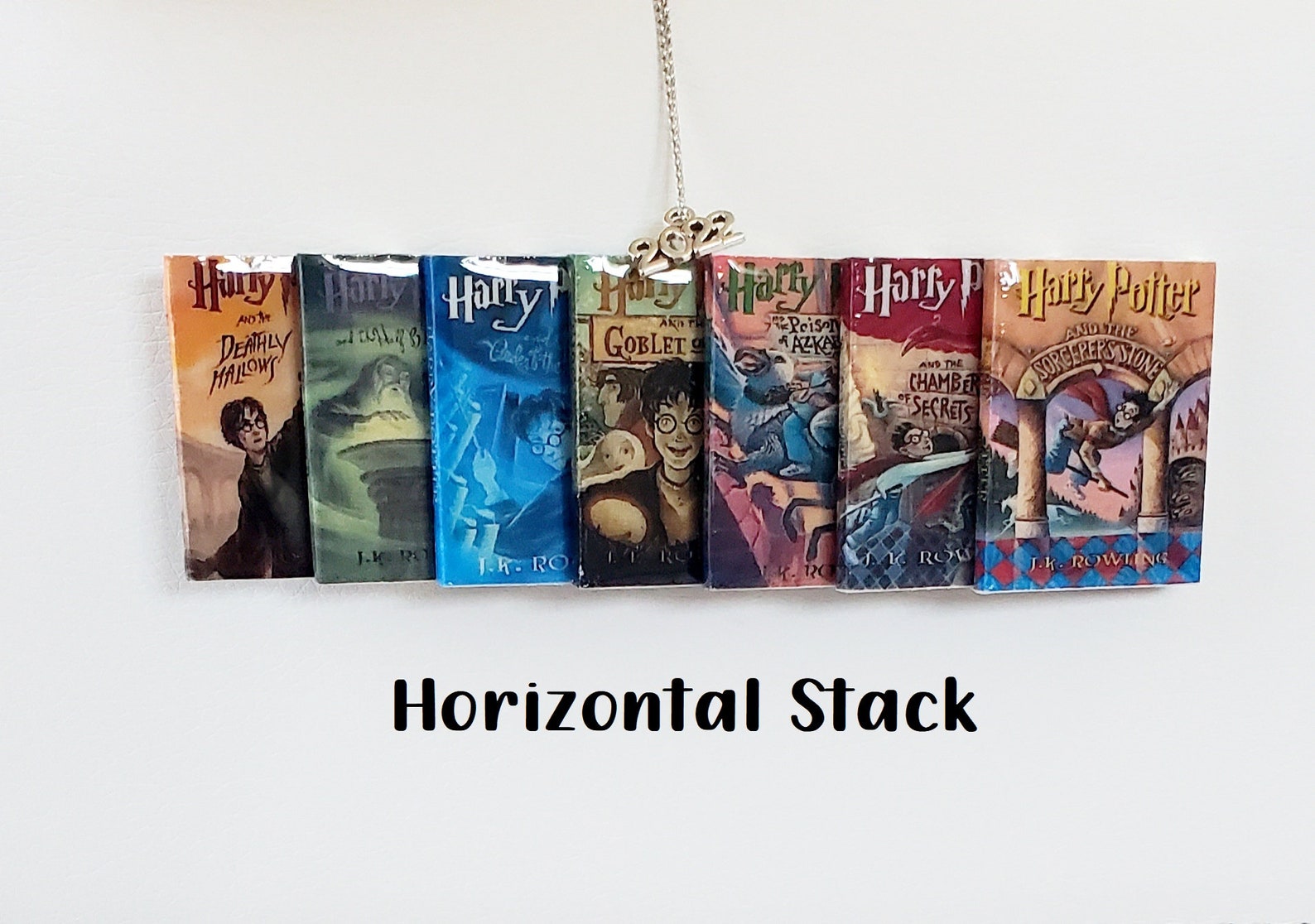 Small Set of 7 or 8 Stacked Harry Potter Book Ornament JK - Etsy