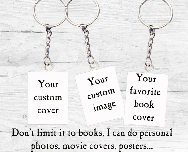 Custom Small or Mini Book Keychain - Etsy