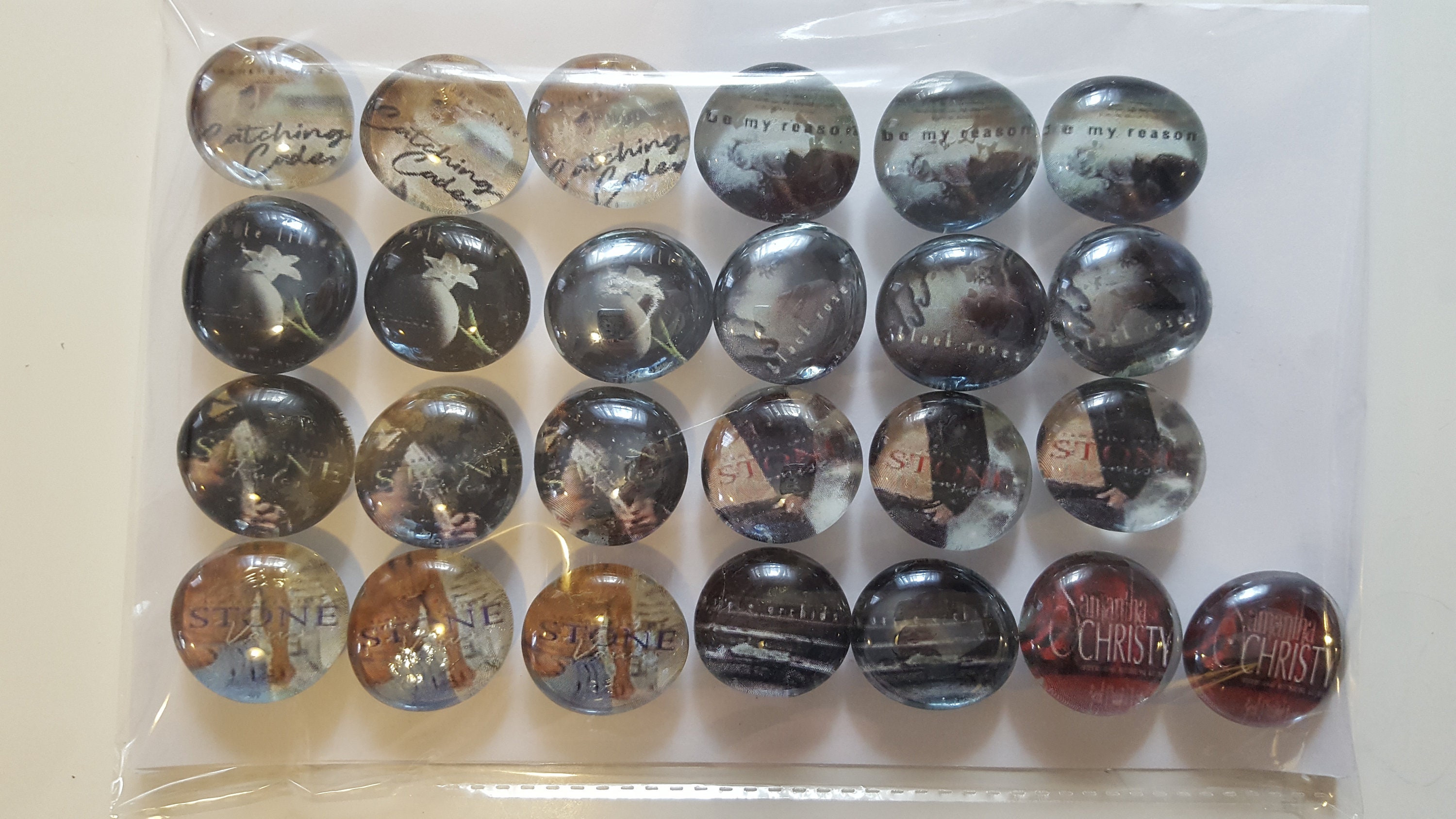 Bulk Custom 1 Inch Glass Magnets starting With Set of 25 | Etsy