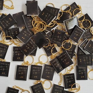 Bulk Custom Small or Mini Book Keychains (starting at a Dozen) - Etsy