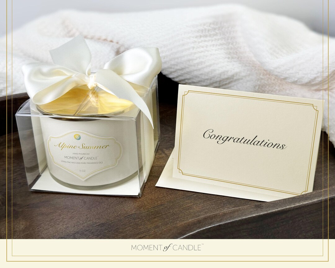 Luxury Scented Candle - Congratulations Gift - Soy Wax Blend - Pure ...