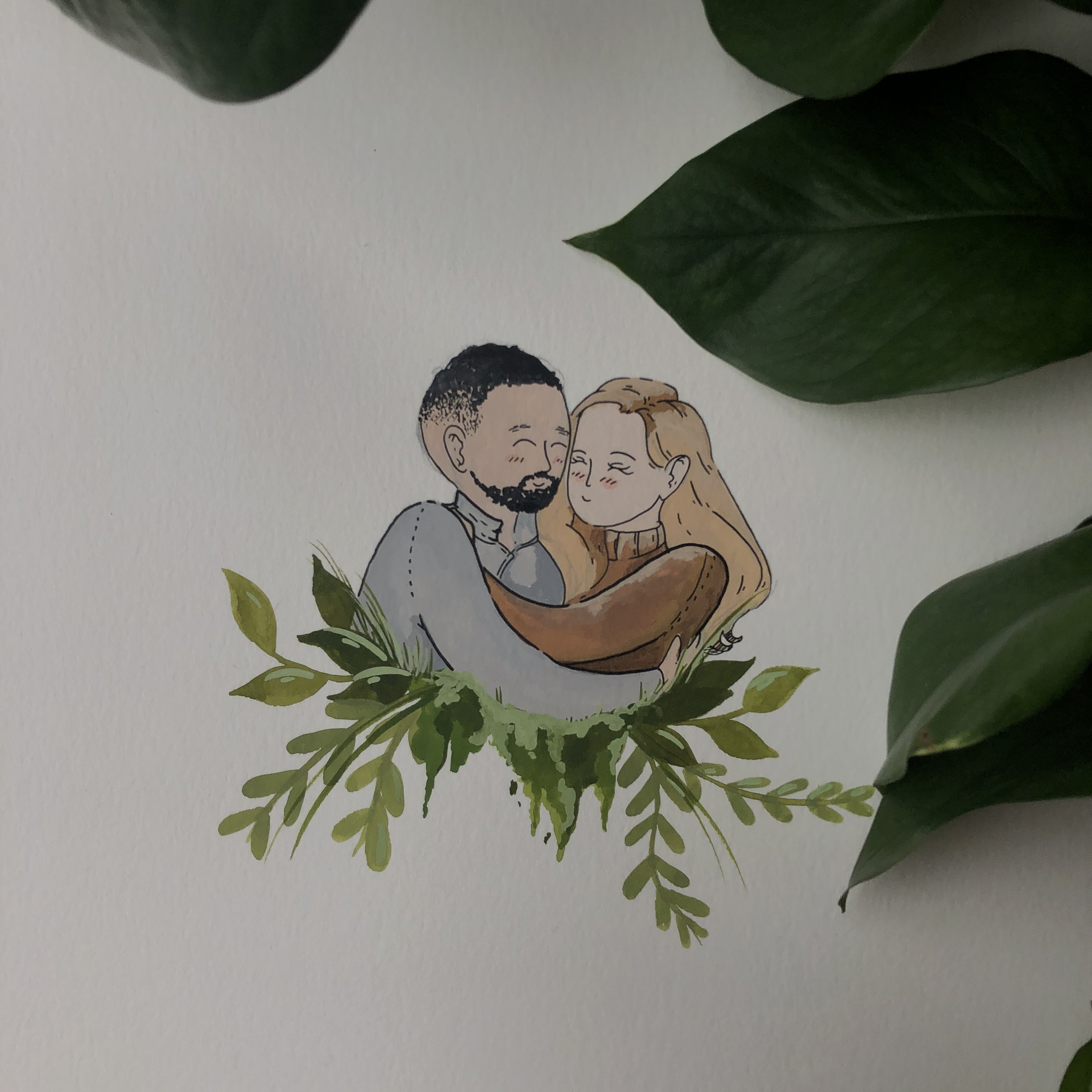 Custom Portrait of Couple Custom Couple Illustration. Couple | Etsy