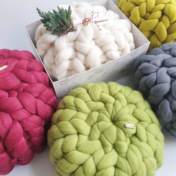 Chunky Knit Cushion - Etsy