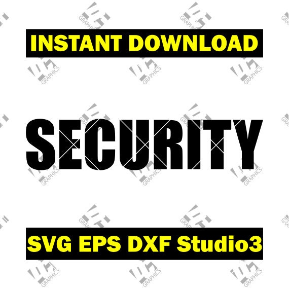 Security Cutting Cut File SVG EPS Dxf and Studio3 DIY | Etsy