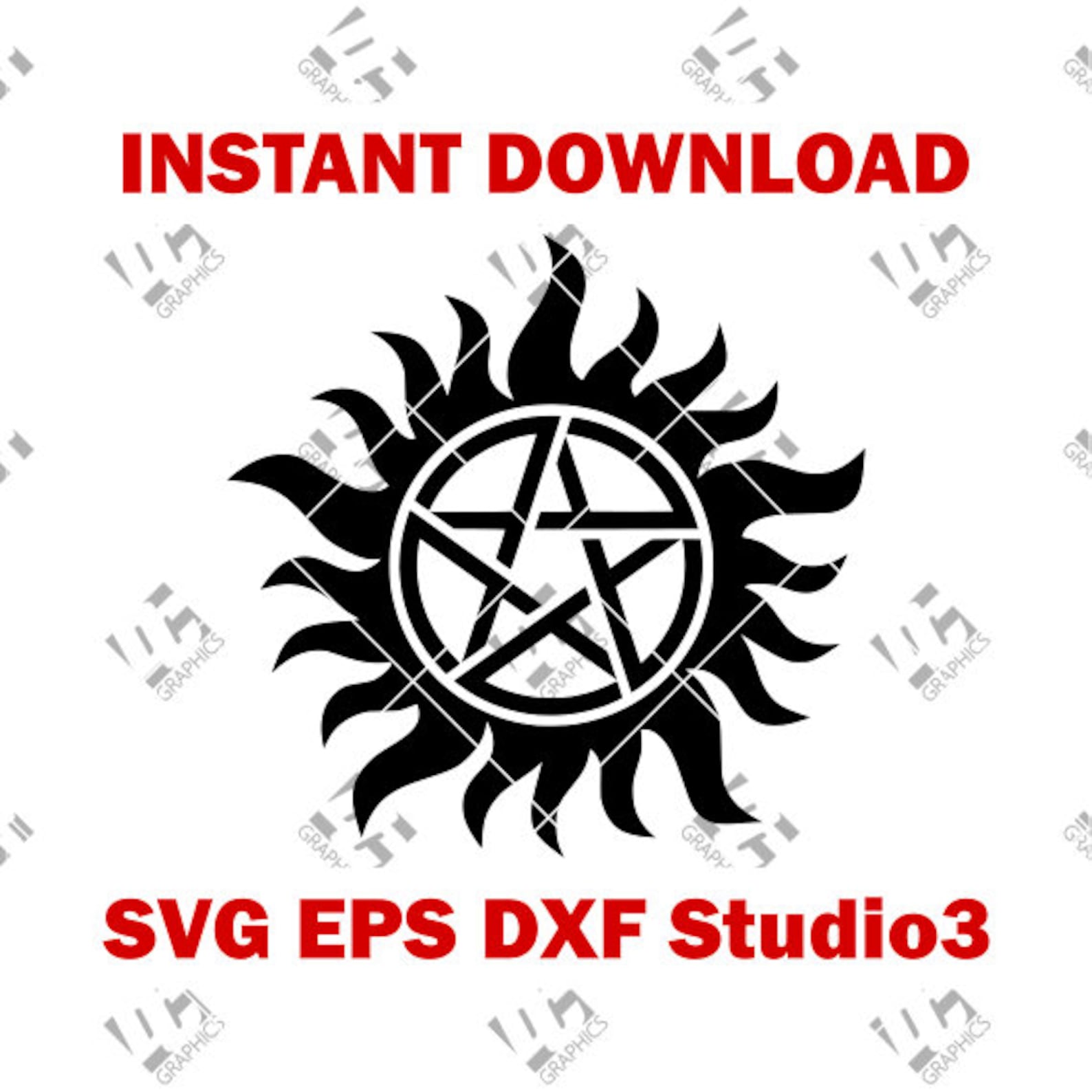 Supernatural Anti Possession Symbol Cutting File in SVG - Etsy Norway