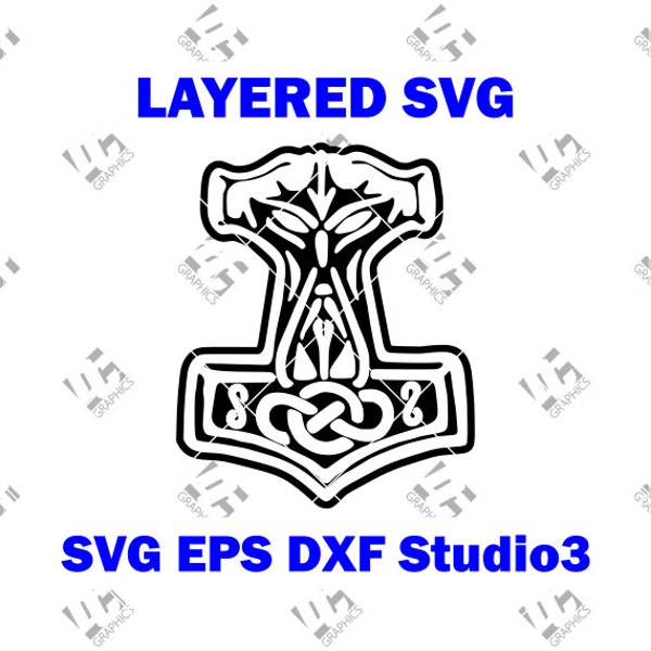 Mjolnir Svg - Etsy