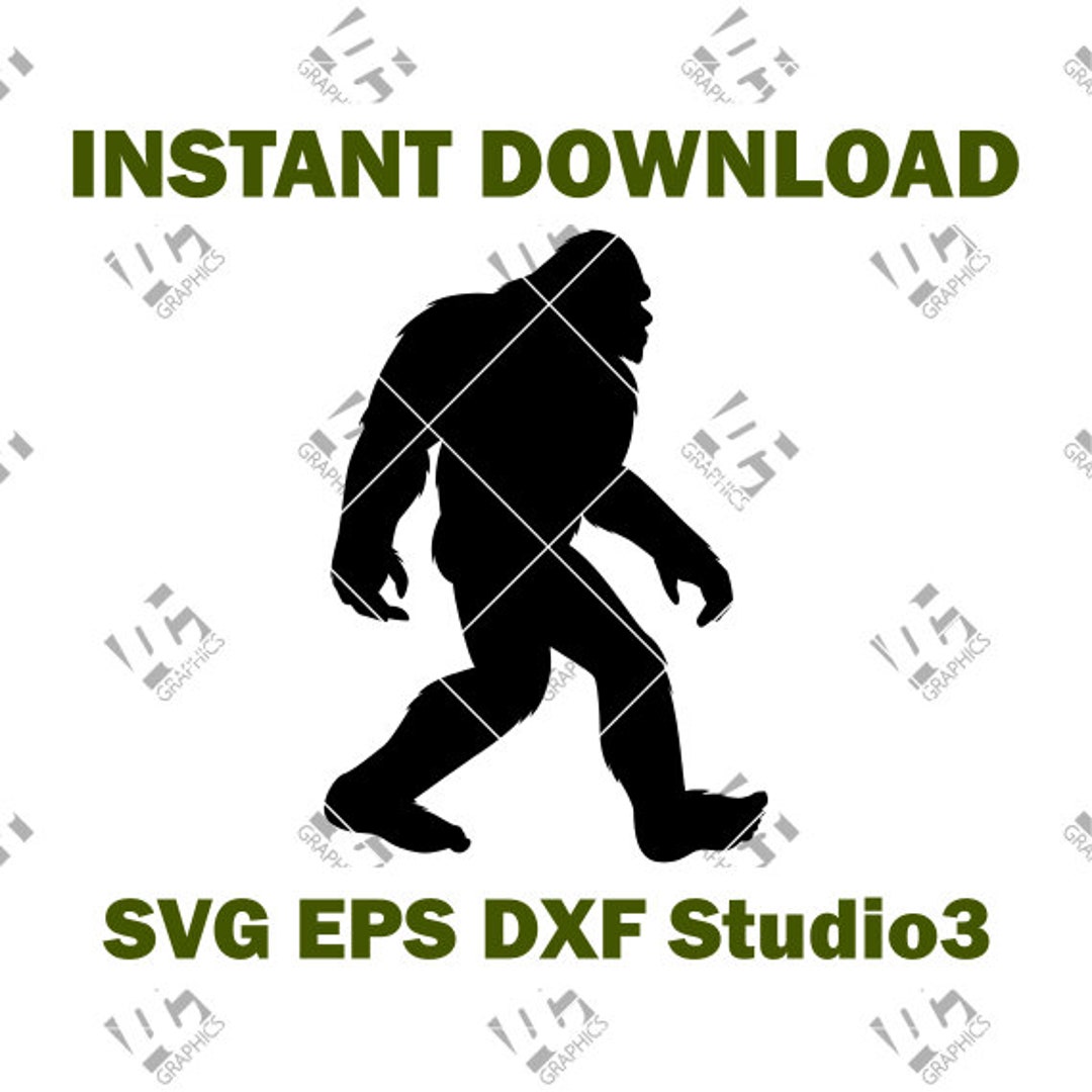 Big Foot - Yeti - Sasquatch - Cutting File SVG, EPS, DXF, and Studio3 ...