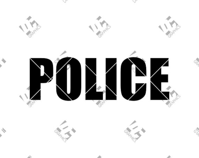 POLICE - Cutting File in SVG, Eps, Dxf, and Studio3 - DIY Tshirts ...